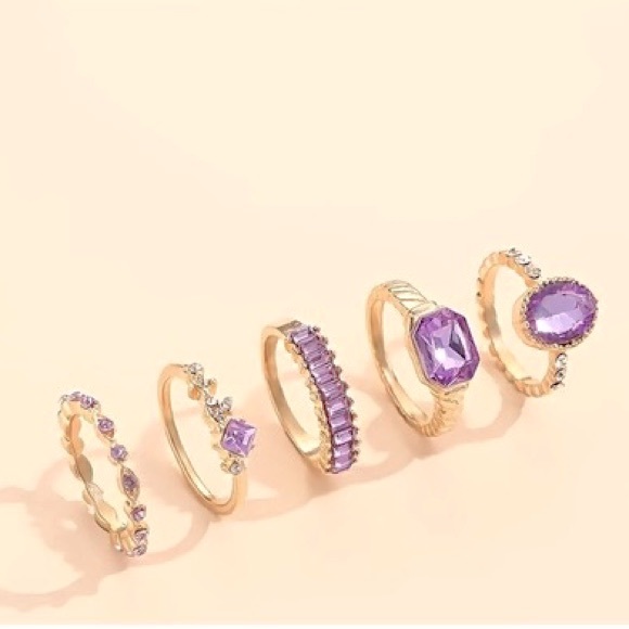 Jewelry | Bohemian Stackable Gemstone Ring Sets | Poshmark